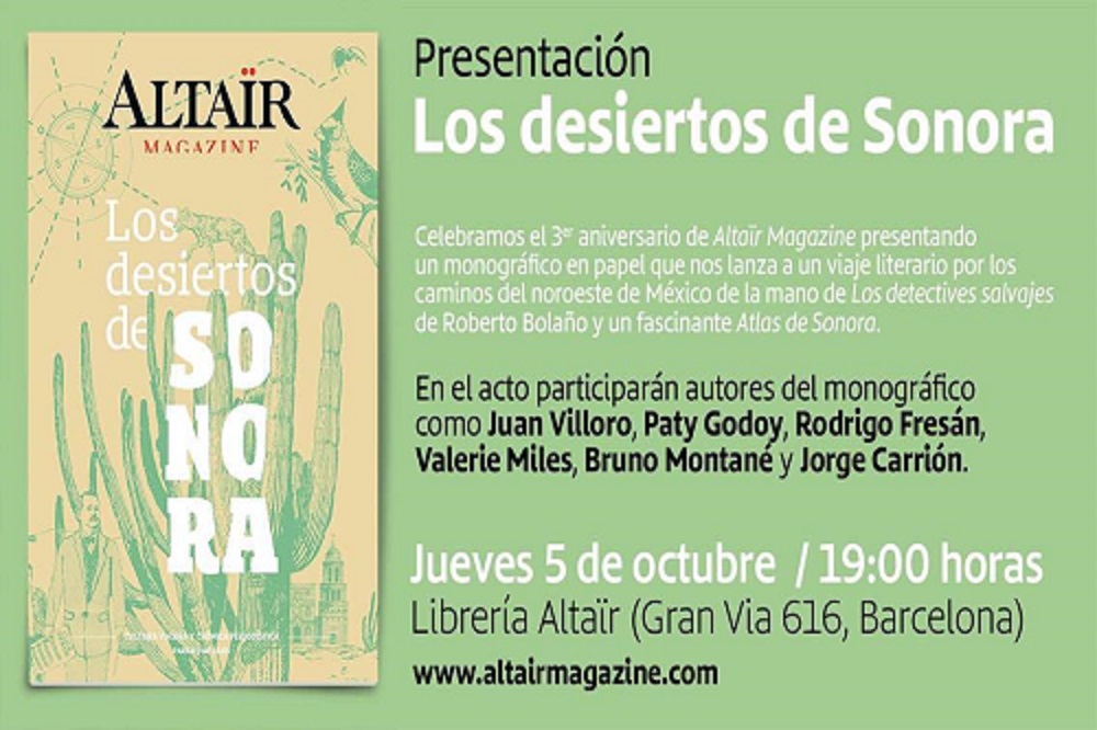 Sonora, protagonista del nuevo monográfico de Altaïr | Gabinete de ...